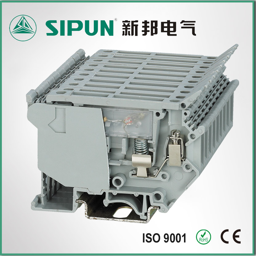 接线端子 SIPUN新邦 SUK-4RD/X 熔断型带灯接线端子 UK5-HESILED