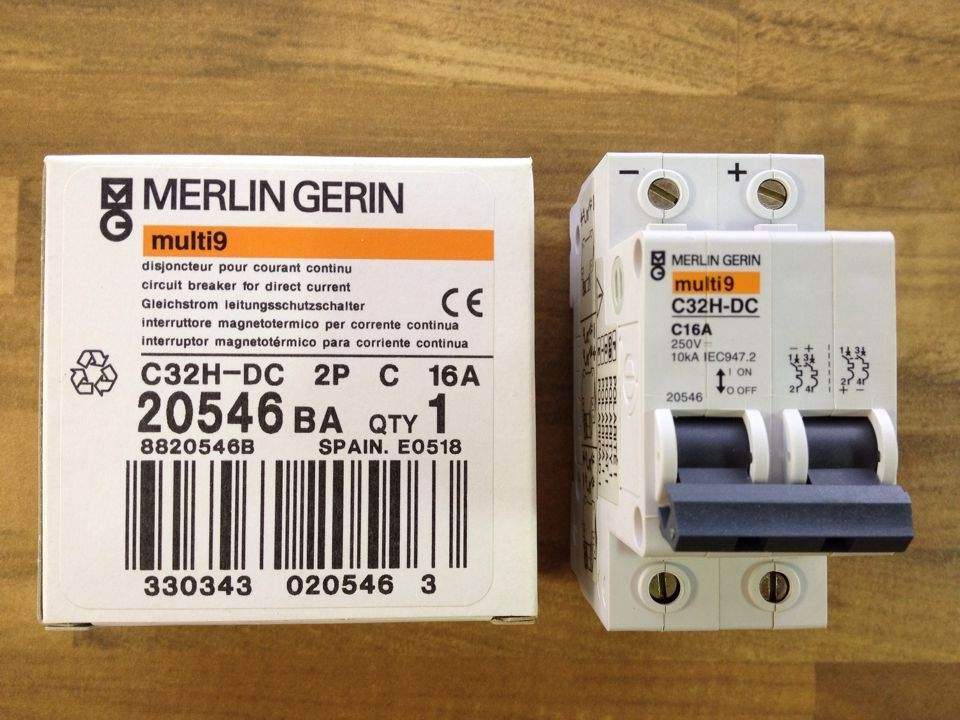 Schneider 施耐德C32H-DC-C16A直流断路器2P 16A 250VDC 原装正品