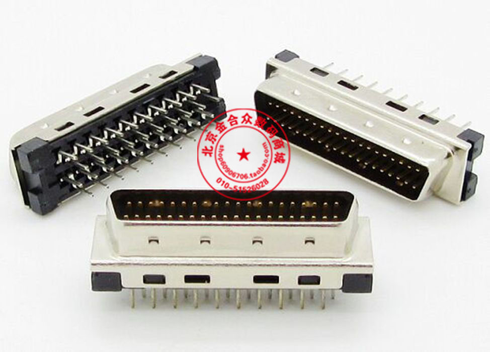 SCSI 40P 直插公頭 40公針狀 DB40針焊板專用 SCSI40芯焊板公頭