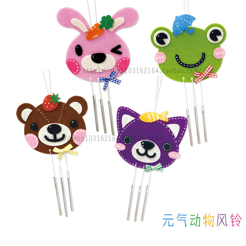 Full of energy! kids' diy fabric animal wind chimes: add a touch of ...
