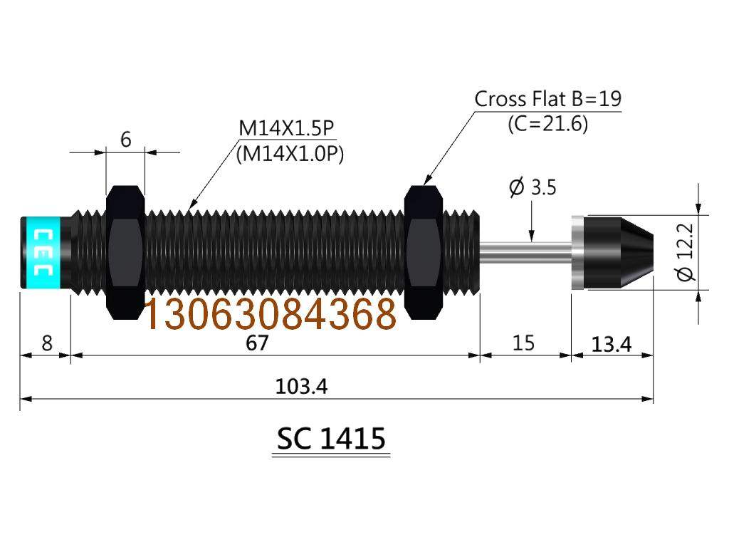 【原裝】臺灣CEC御豹SC1415-2自動補償型油壓緩衝器AC1416.SC2030-Taobao