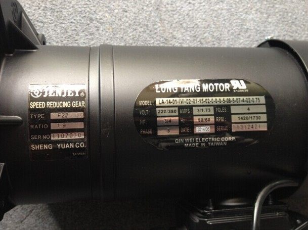 Taiwan LUNG TANG MOTOR MOTOR LA-14-01 - (V) 02-01-15 -02-0-0-0-5 Motor