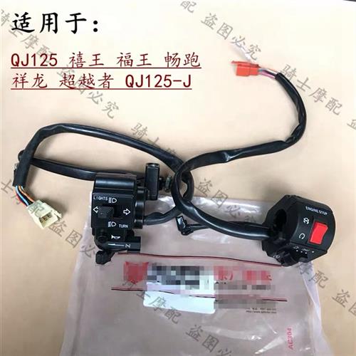 廠家適用錢江摩託QJ125暢跑QJ125-J-19超越者左右喇叭組合開關點-Taobao