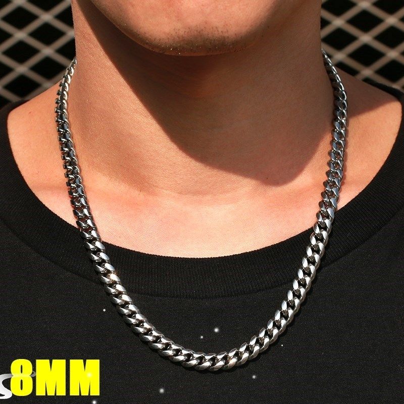 3mm 6mm Wide Stainless Steel Chain Cuban Link Chains Chokers-Taobao