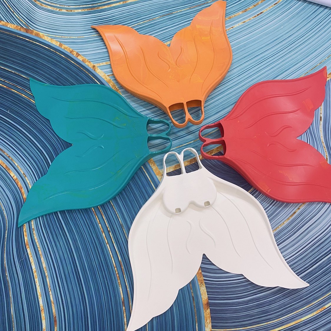 [USD 148.30] Domestic Mermaid Flippers Female Rubber Adult Diving ...