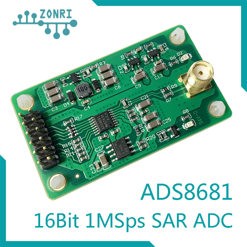 ADS8681 16Bit 1Msps SAR ADC模塊 單雙極2.56-12.288V輸入