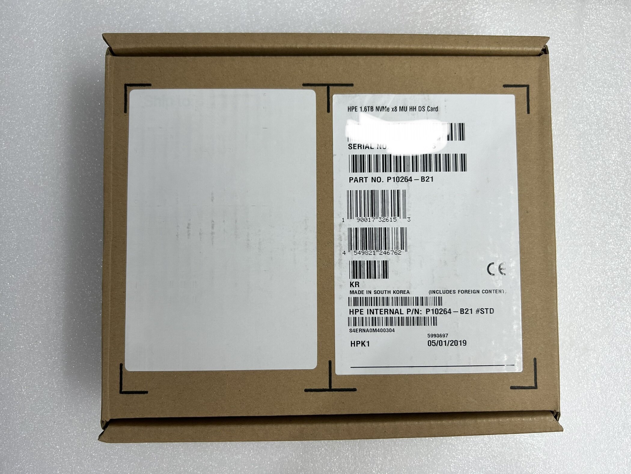 惠普/HPE P10264-B21 HPE 1.6TB PM1725b NVME X8 MU 原装