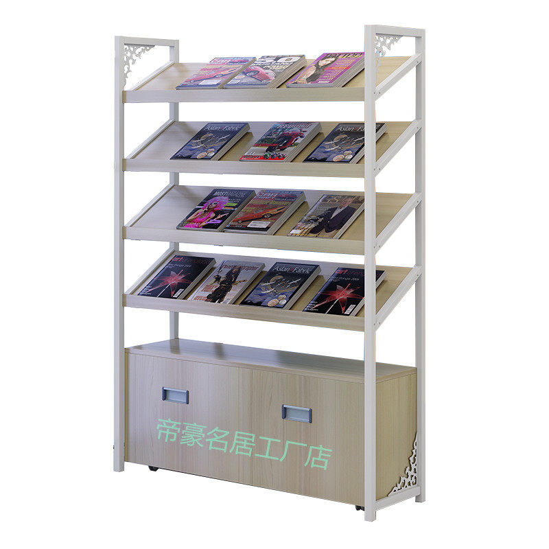 Wrought iron display rack bookshelf newspaper magazine rack landing ...