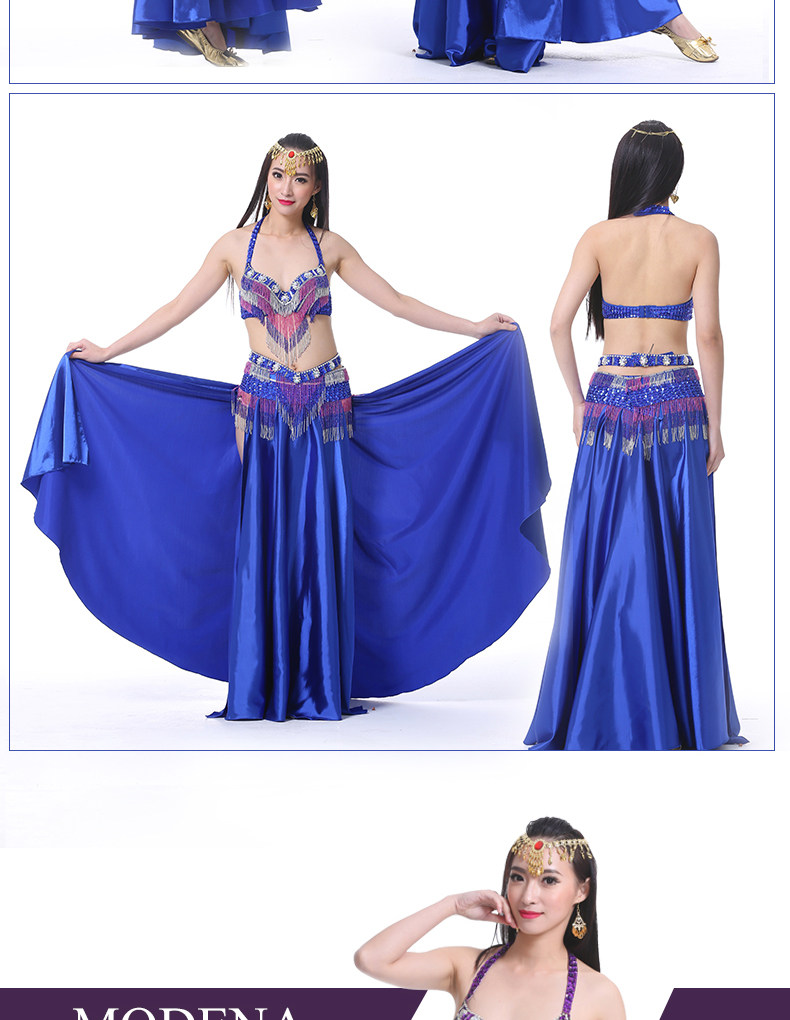 2 Pieces Dancewear Polyester Belly Dance Performance Costumes For Women ...