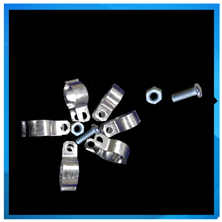 镀锌接地线管卡 含螺丝穿线管夹 铁艺电气用管线固定卡