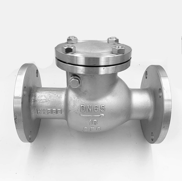 304不锈钢旋启式止回阀H44W16P翻板式法兰连接316单向阀逆止阀门-阿里巴巴