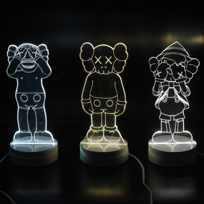 [USD 29.04] (Spot) kaws LED 3D stereolight creative lamp bearbrick gift ...