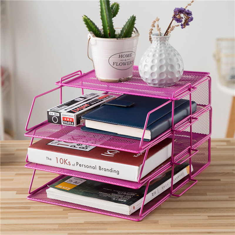 [USD 9.79] Office Desktop A4 File Shelf Multi-Layer Bookshelf Folder ...