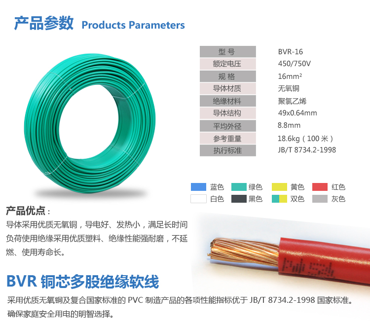 起帆电线硬线 BV16单股铜芯 国家包检测 软线BVR16平方家装线-阿里巴巴