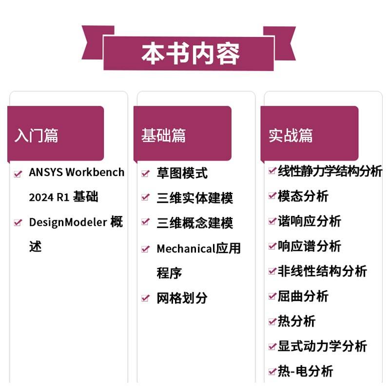 中文版ANSYS Workbench 2024：从入门小白到仿真大师的通关秘籍！-其它计算机-淘宝好物网