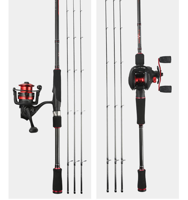 Red Wolf three rods slightly one rod three with the fish Road Ya rod ...