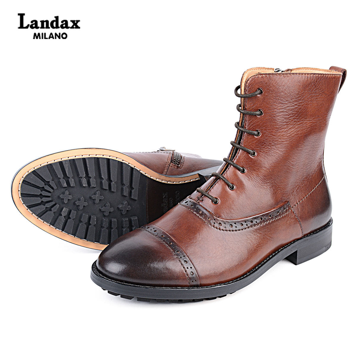Купить Landax италии мужской ручной работы обувь осень и зима воловья ...