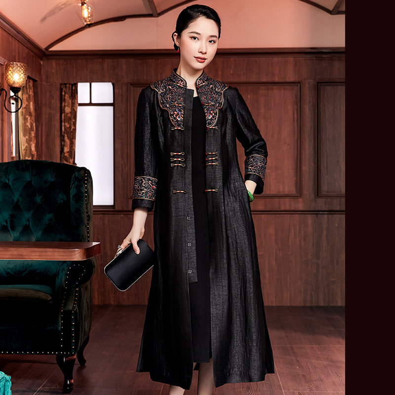 2022 autumn new vintage high-end Chinese style Chinese style silk ...