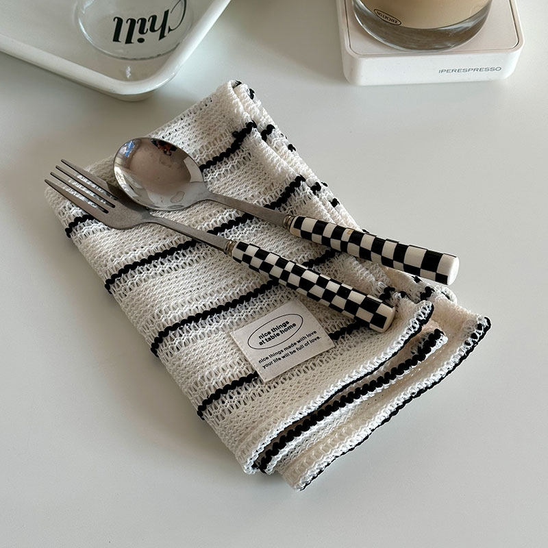 nicethings韩系ins风纯白餐巾，拍出高级感的餐桌美学📸 -餐巾-淘宝百科网