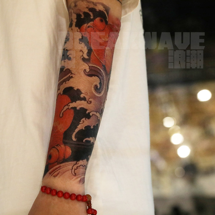 A must buy for 25 years! breaking the tide tattoo decal arm pisces sea ...