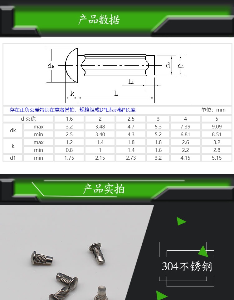 3ZBY批发304不锈钢斜纹标牌铆钉gb827敲击滚花铭牌螺纹钉柳丁螺丝-阿里巴巴