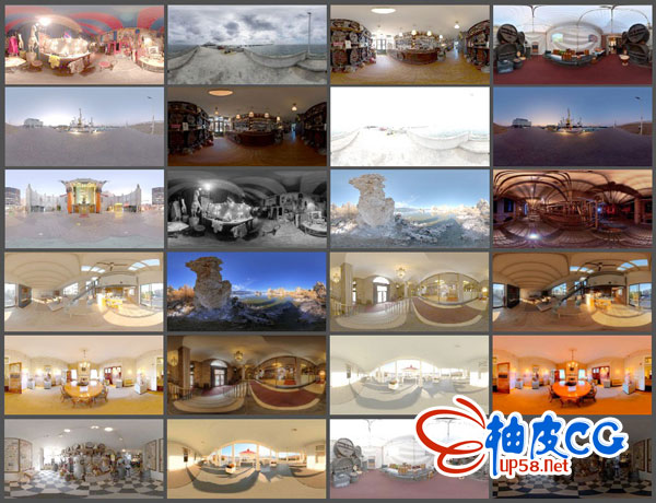 204张C4D高清HDR高动态环境贴图预设 - 柚皮CG