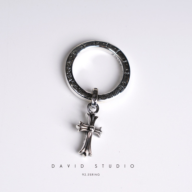 姐妹们快看！David定制S925银十字架戒指真的绝了！ins风百搭到爆💥-戒指-淘宝好物网