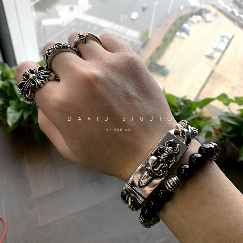 GD同款！David Studio925纯银爱心大宝剑手链，你心动了吗？🔥💍-手链-淘宝好物网