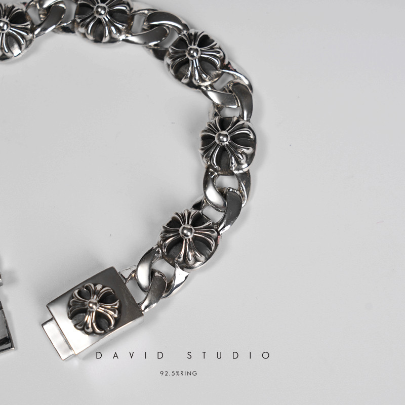 情侣必备！David S925纯银十字架手链，时尚与信仰的完美碰撞！💎 -手链-淘宝好物网