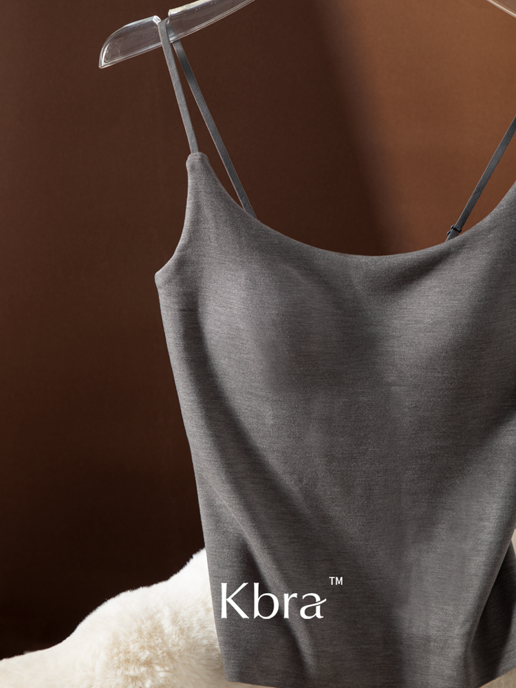 Kbra磨毛保暖吊帶背心女士2025新款冬季帶胸墊打底內搭可外穿上衣|保暖背心|ETMall東森購物網