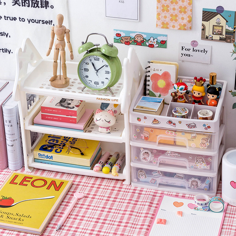 [USD 15.87] ins Desktop Organizer Student Desk Drawer Stationery Nail ...