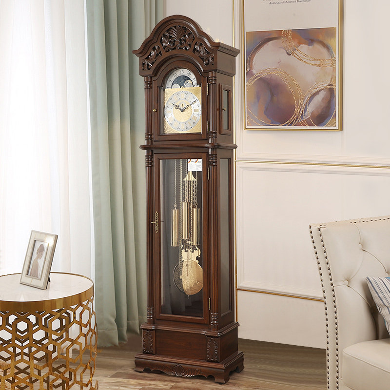 [USD 10872.71] European-style solid wood mechanical landing clock house ...