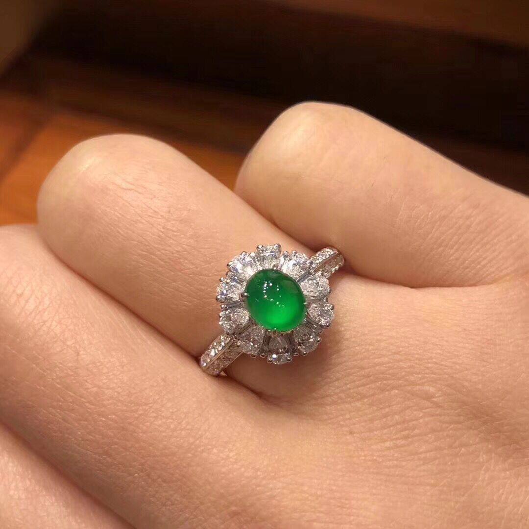 Jewelry 18K gold setting processing custom ring pendant jadeite jade ...
