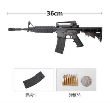 1:2.05 assault step M4a1 gun model all-metal disassembly alloy military ...