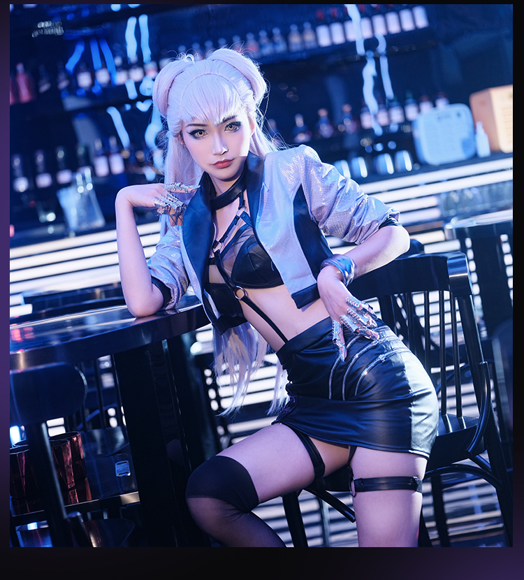 现货娜多LOL英雄联盟KDA伊芙琳cos服S10打歌服游戏Cosplay女4627-阿里巴巴