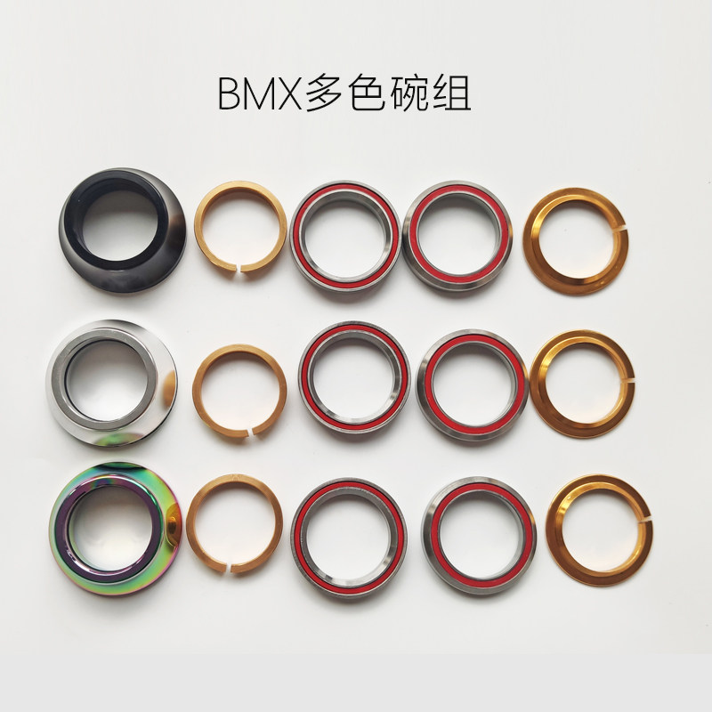Bmx stunt bike aluminum alloy bearing colorful black and silver bowl ...