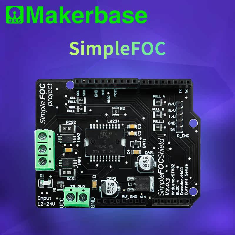 Makerbase SimpleFOC Shield v2 0 3 FOC BLDC servo motor controller