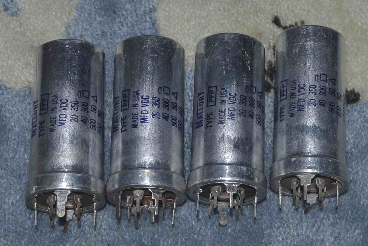 美國摩羅利mallory 電解電容 20UF/350V 40UF/300V