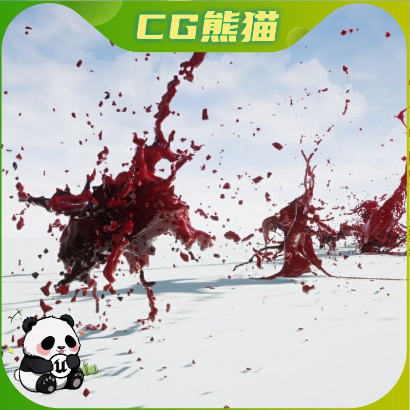 UE5虛幻5 Blood FX Alembic 寫實血液噴血流血特效包