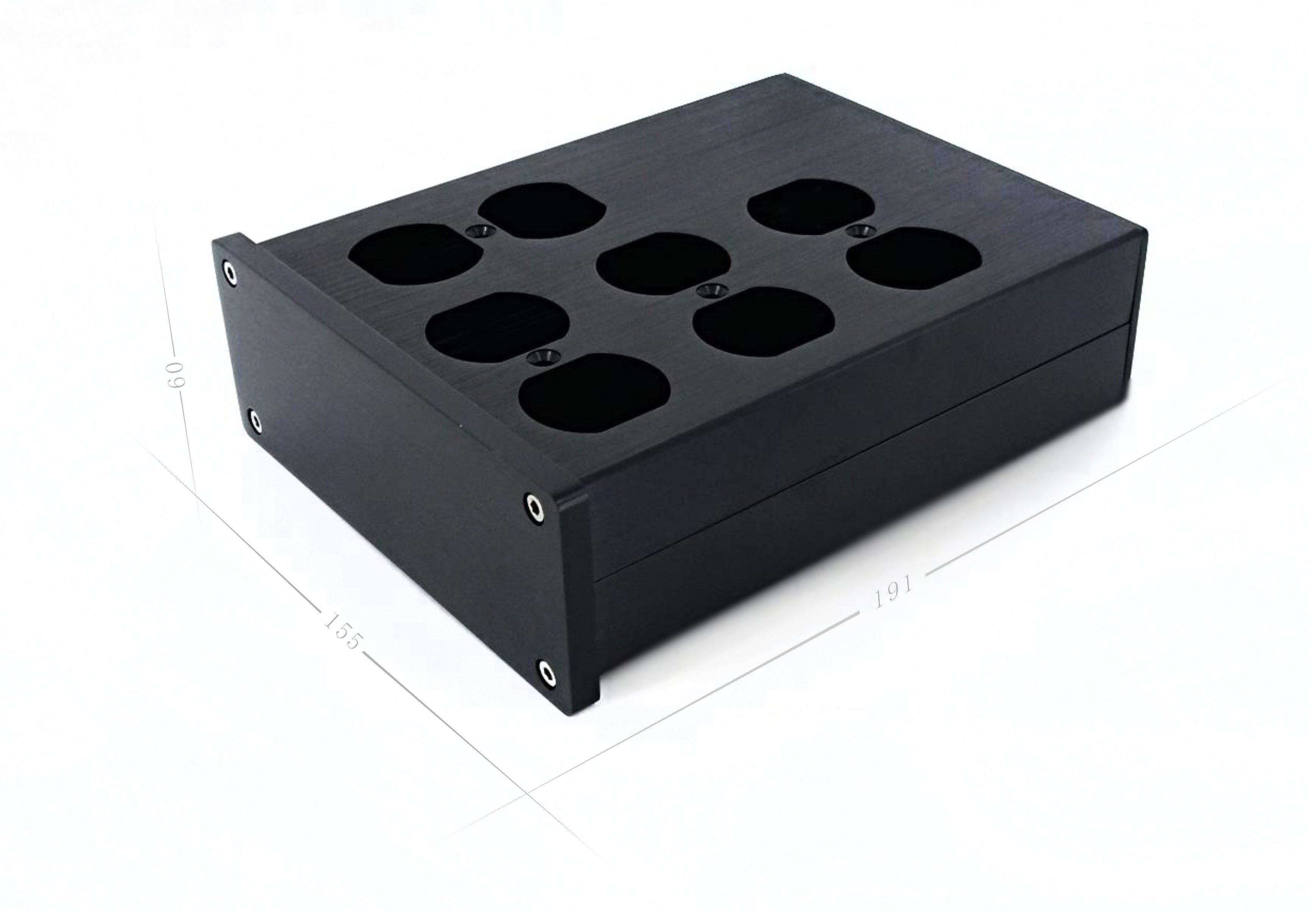 Black Full Aluminum power supply Enclosure American standard socket ...