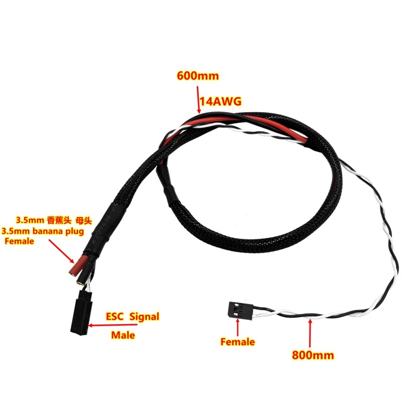 INNLOI DIY Drone ESC Extension Cord Signal Cable Custom Made Wire PWM ...