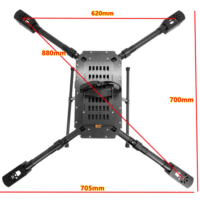 INNLOI H4 880mm Quadcopter Portable Drone Folding Frame For Rescue ...