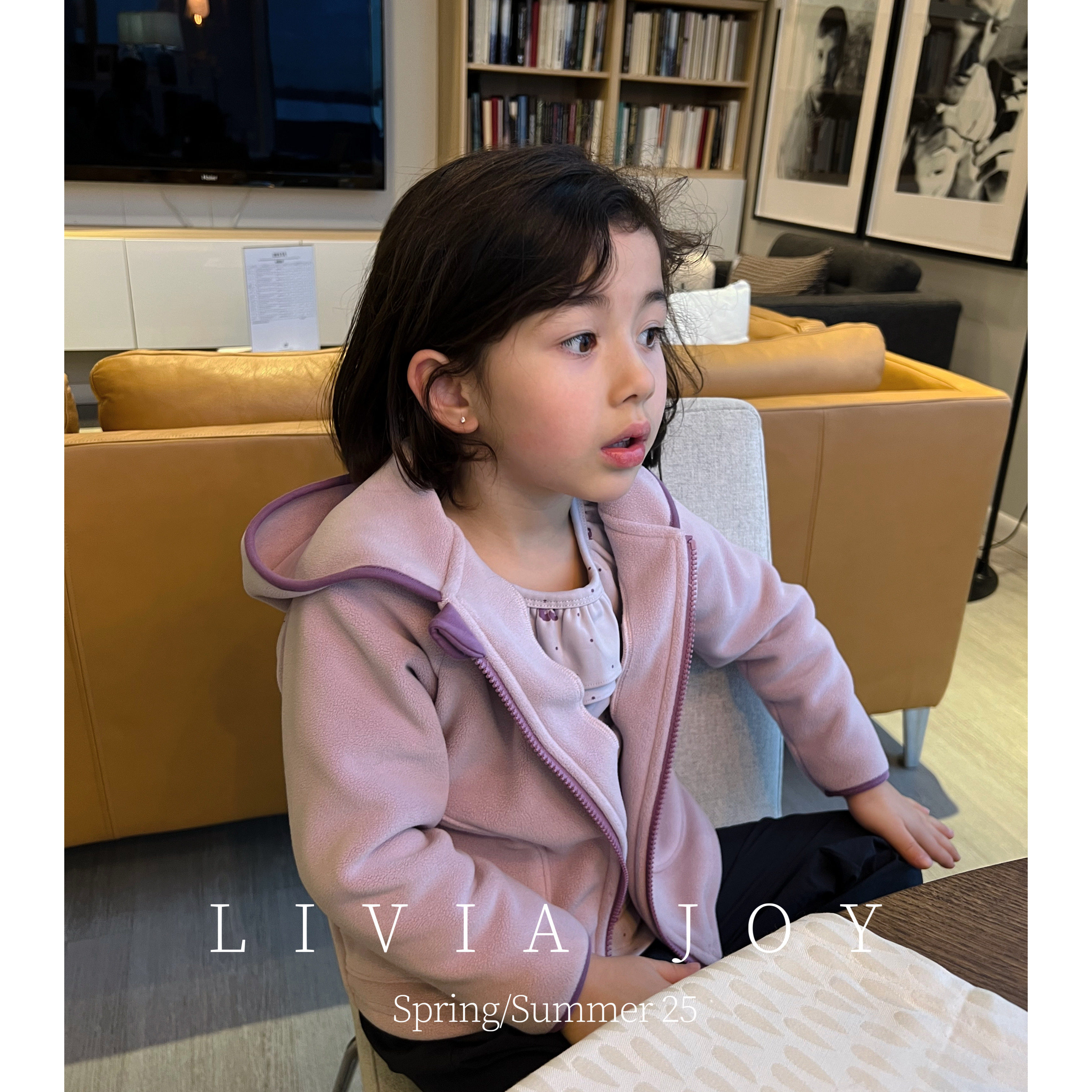 Livia Joy 细腻厚实 拼色超柔双面绒外套 卫裤 男女儿童