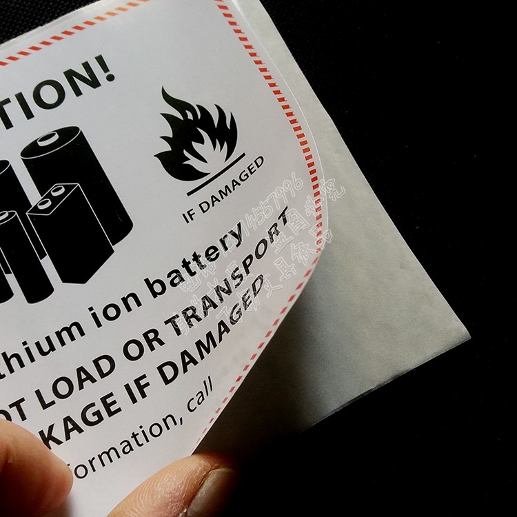[USD 7.76] Caution Aviation Logistics Warning Label Lithium Ion Battery ...