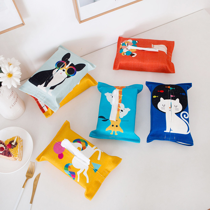 [USD 15.13] Cartoon Razor Captain Car Tissue Box Ins Cartoon Animal ...