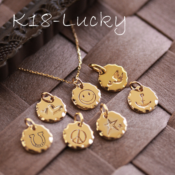 日本代购 18K纯金 雕刻图案 硬币金币吊坠 女士项链锁骨链-Taobao Malaysia