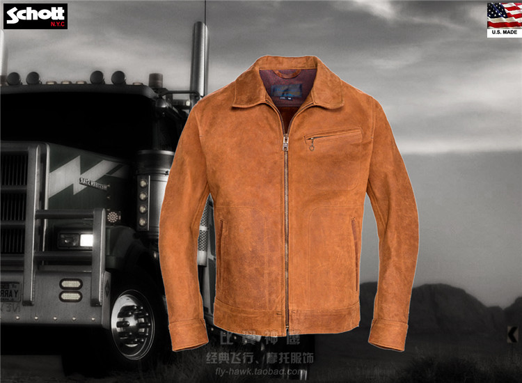 Schott NYC new oil-soaked suede leather DUKE truck driver tooling ...