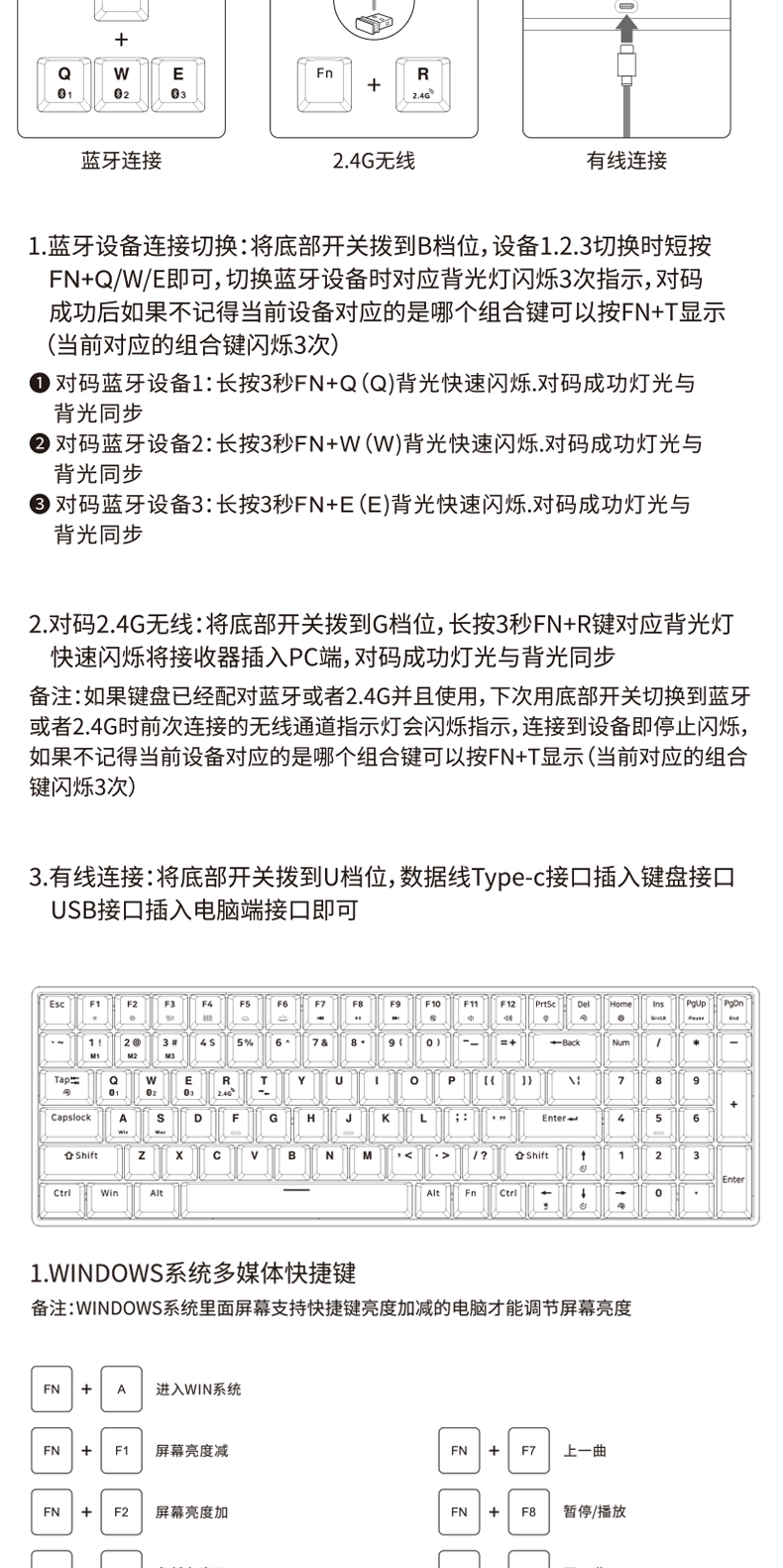现货跨境亚马逊黑吉蛇DK100键盘机械套件RGB蓝牙三模2.4G无线有线-阿里巴巴