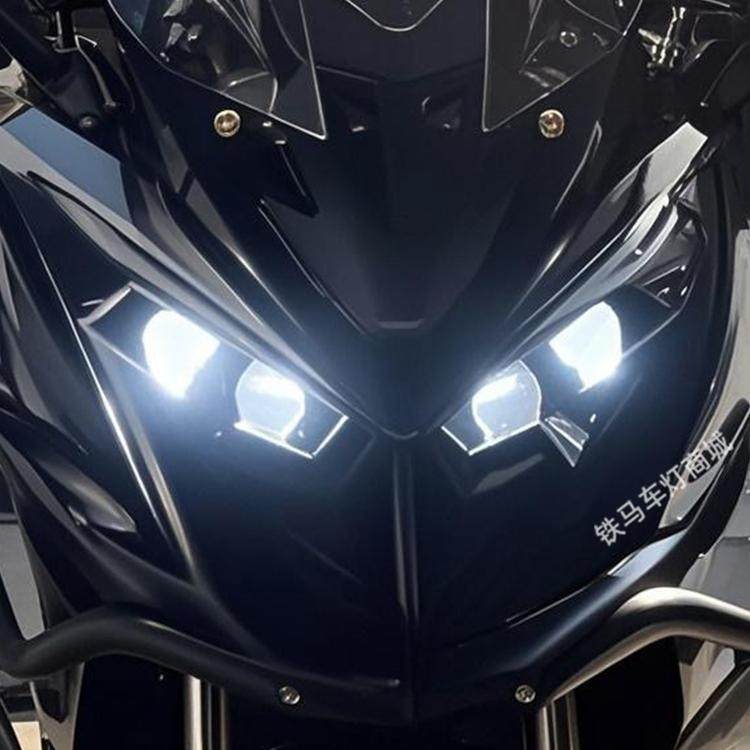 適用光陽RKS150 Racing X150前大燈總成改裝LED矩陣激光模組車燈