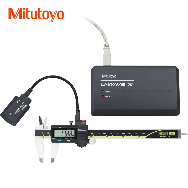 日本三豐Mitutoyo藍牙輸出無線傳輸裝置02AZD810D數顯卡尺0-150mm